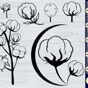 Cotton SVG File, Cotton Ball Svg, Cotton Branch Svg, Cotton Clipart ...