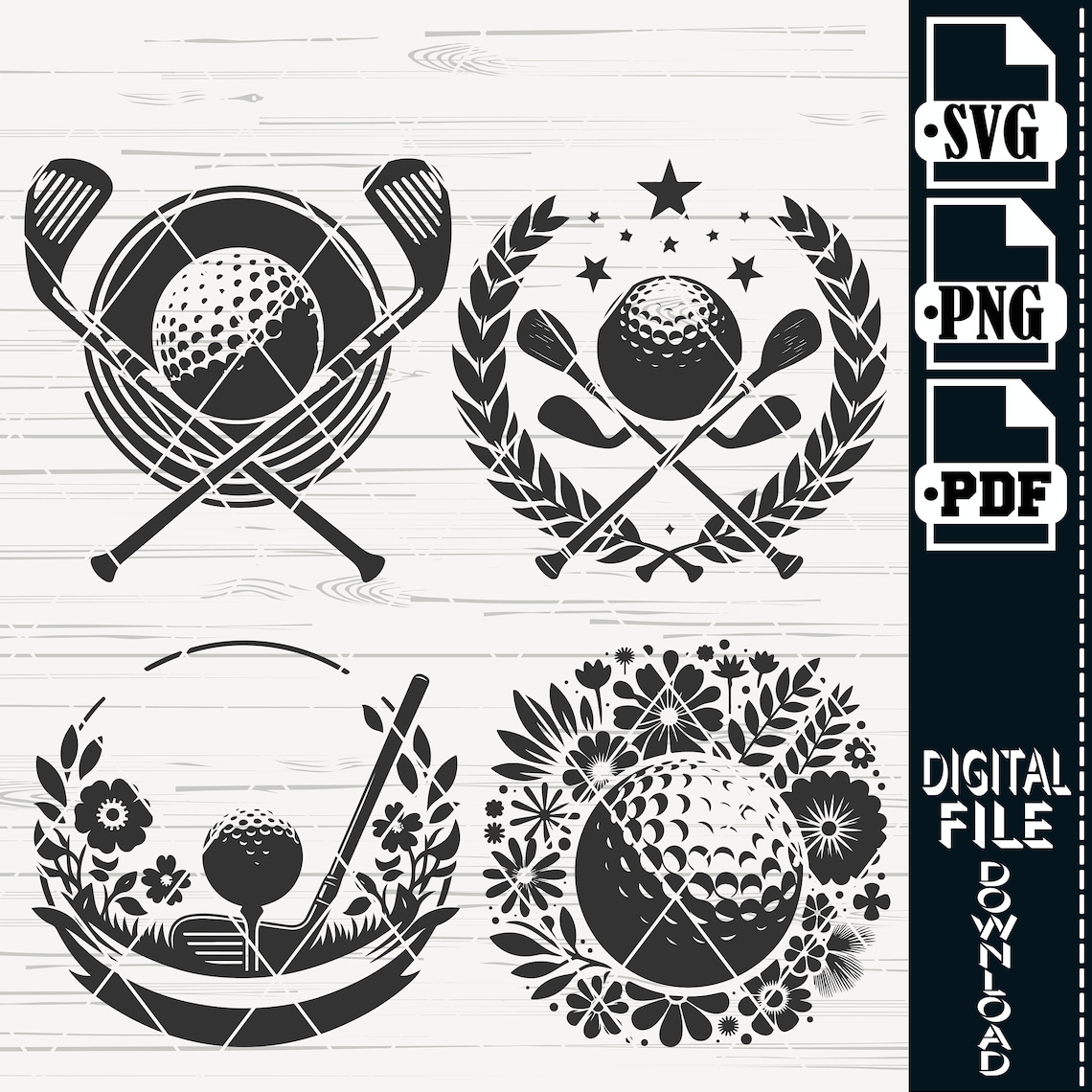 Golf Svg Bundle, Golf Monogram Svg, Split Monogram Svg, Golf Name Frame ...