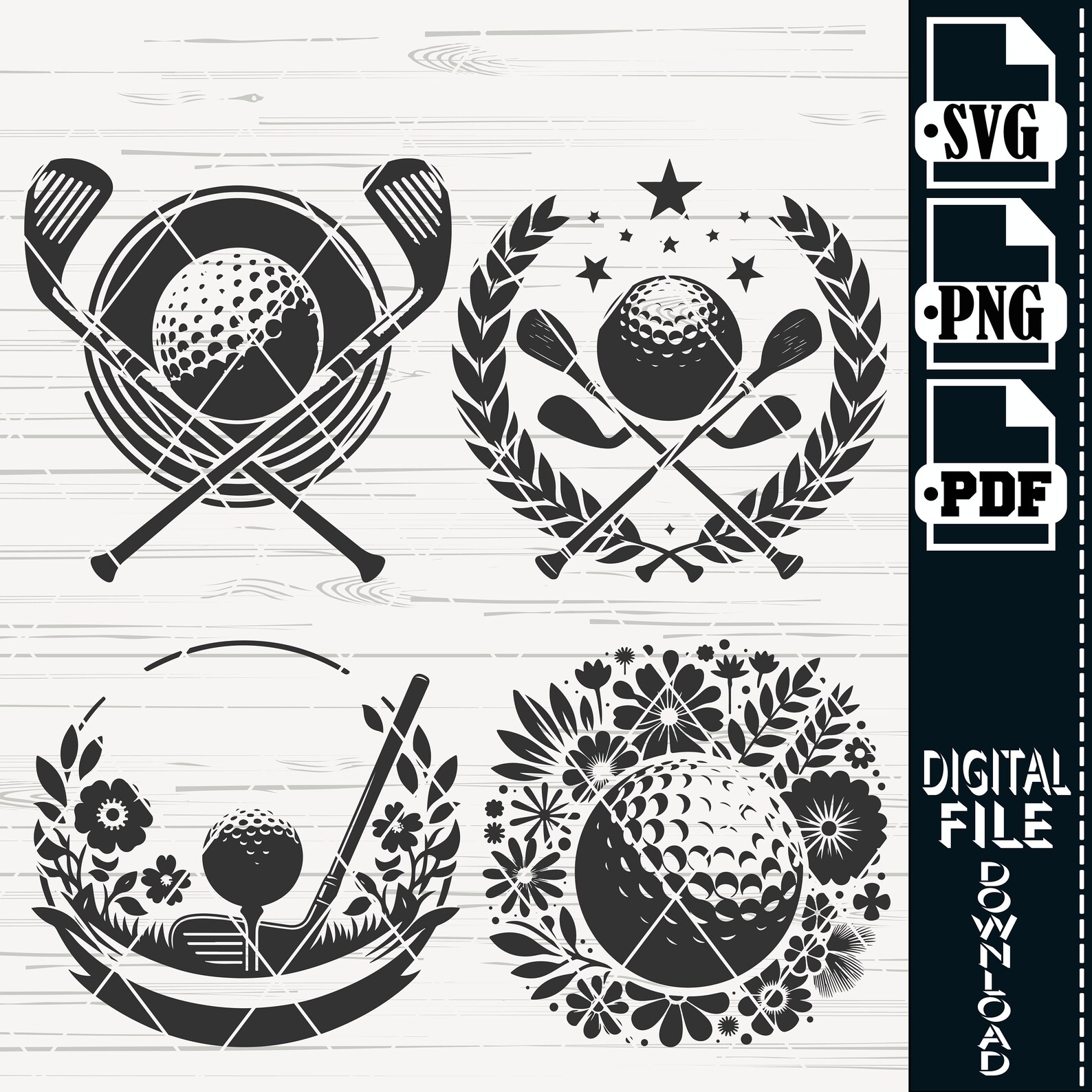 Golf Svg Bundle, Golf Monogram Svg, Split Monogram Svg, Golf Name Frame ...