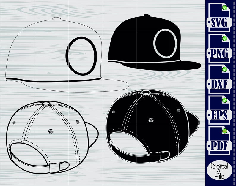 Baseball Cap SVG Bundle, Snapback Hat Cut Files (svg, Png, Dxf, Eps) - Etsy