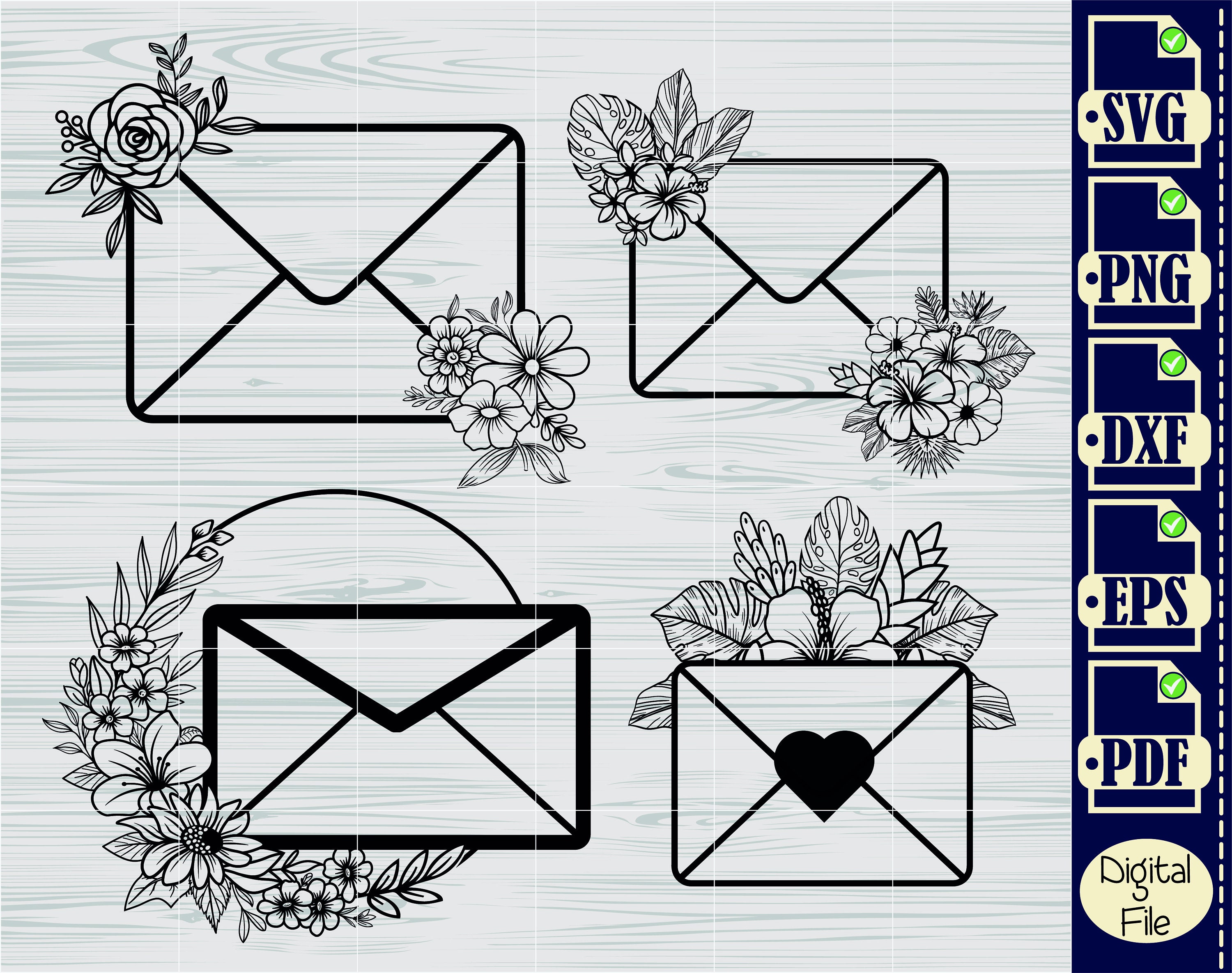 Envelope SVG Cut File Valentines Day Svg Love Letter SVG - Etsy