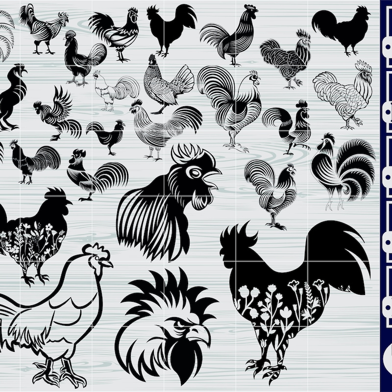 Rooster Svg - Etsy