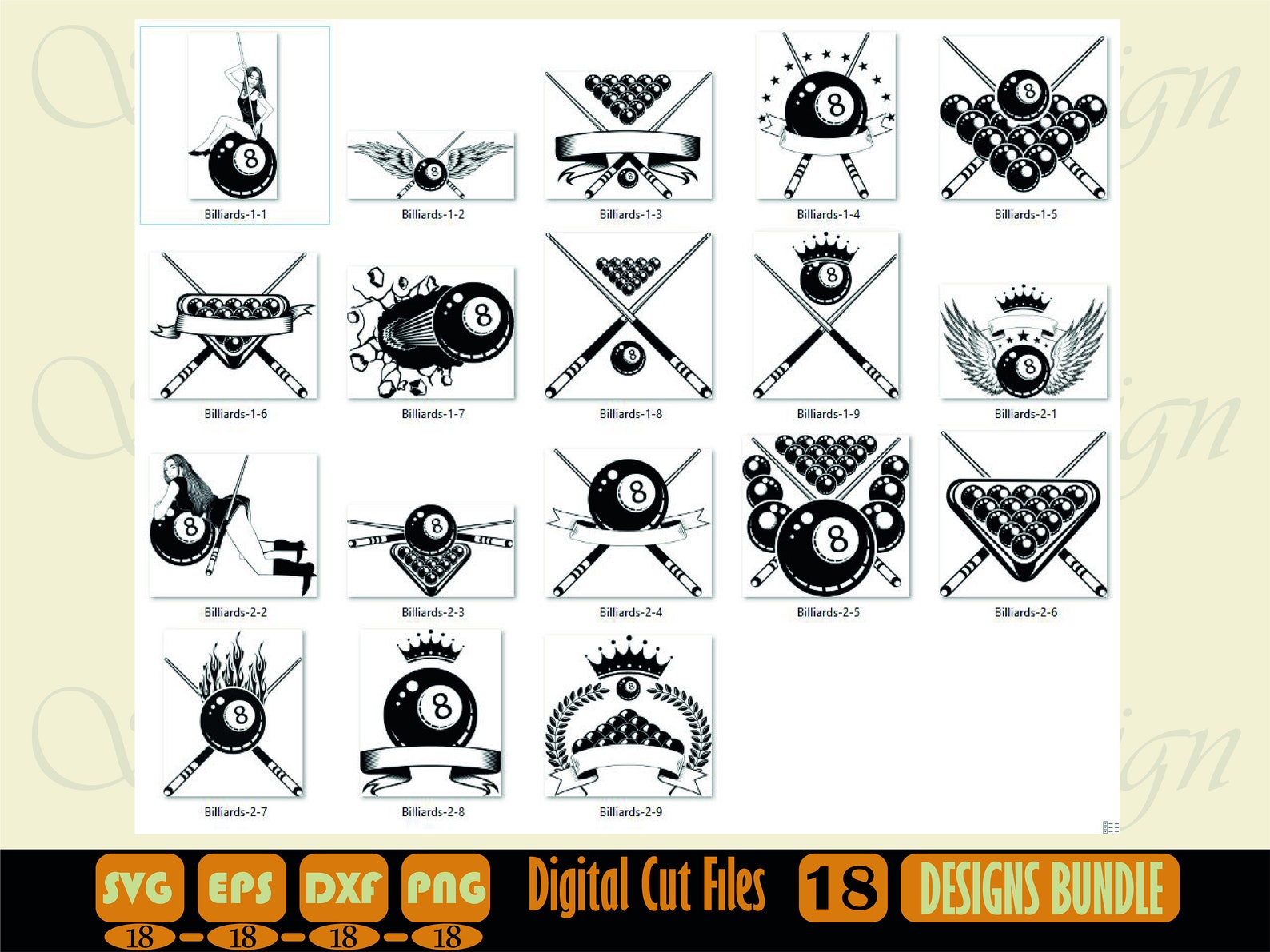 Billiards Svg Bundle 1 Snooker Svg Pool Svg Billiards | Etsy Canada