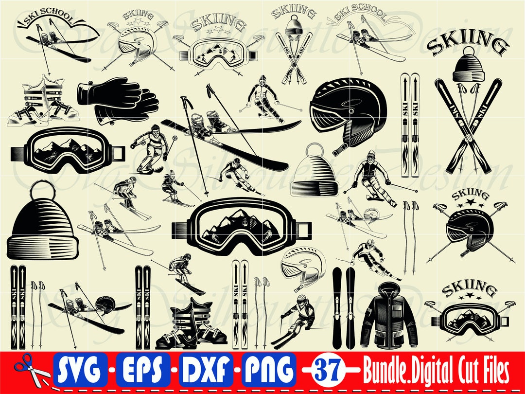 Skiing SVG Bundle1 Skiing SVG Skis Svg Ski Svg Skiing - Etsy