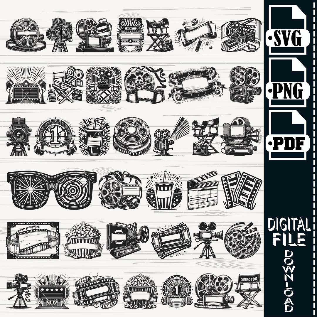 Film Strip SVG, Movie SVG, Film Svg, Film Strip Clipart, Film Strip Cut ...