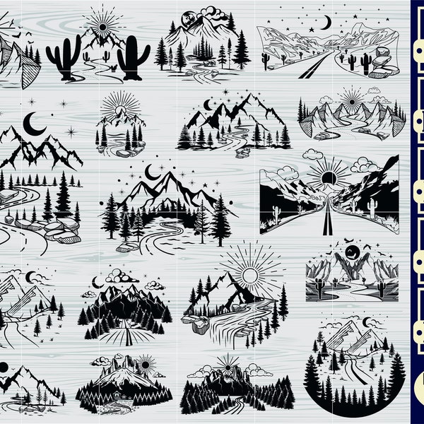 Landscape Svg - Etsy