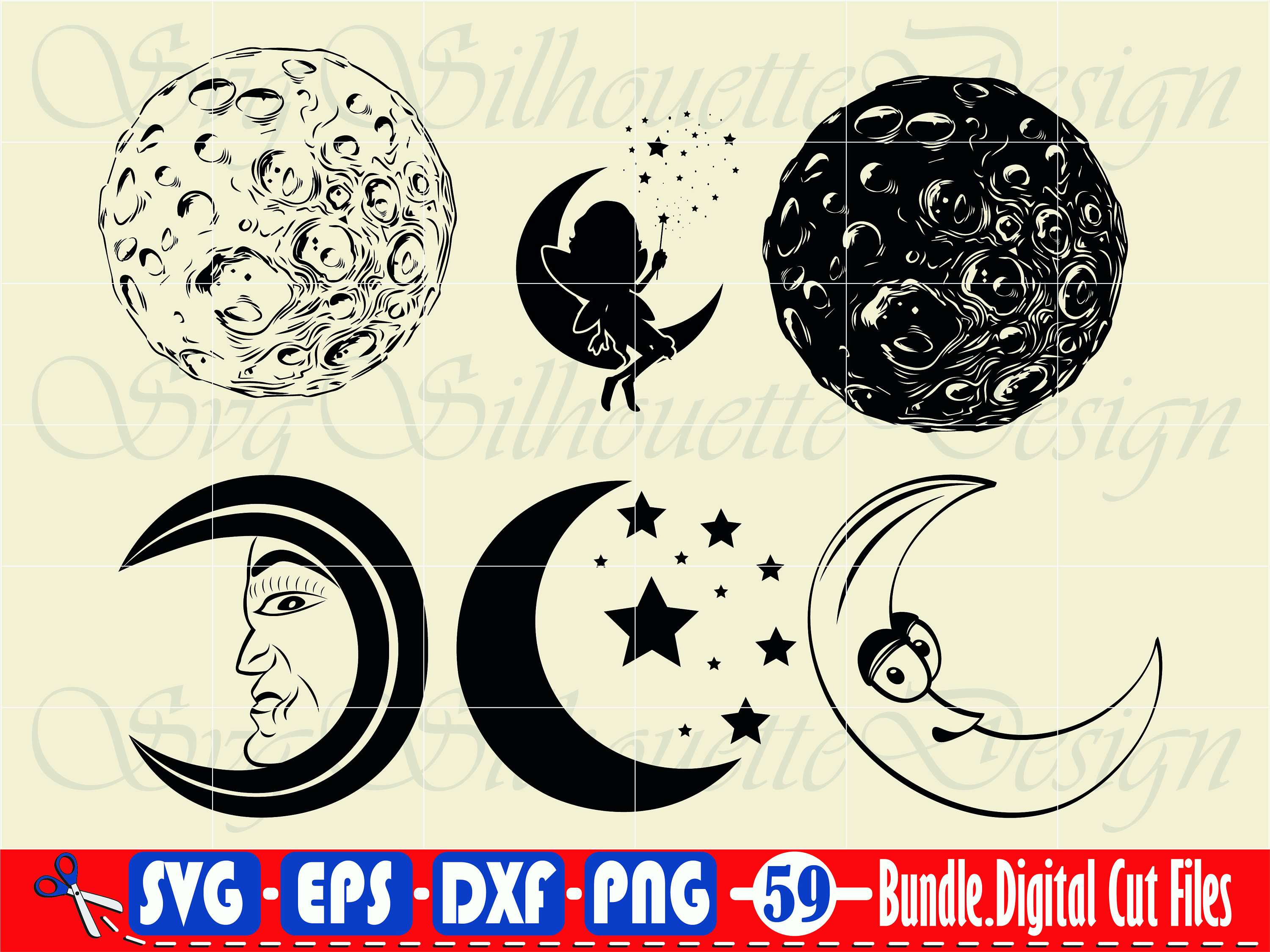 Moon Phases Svg 1 Celestial Svg Moon Phase Svg Boho - Etsy