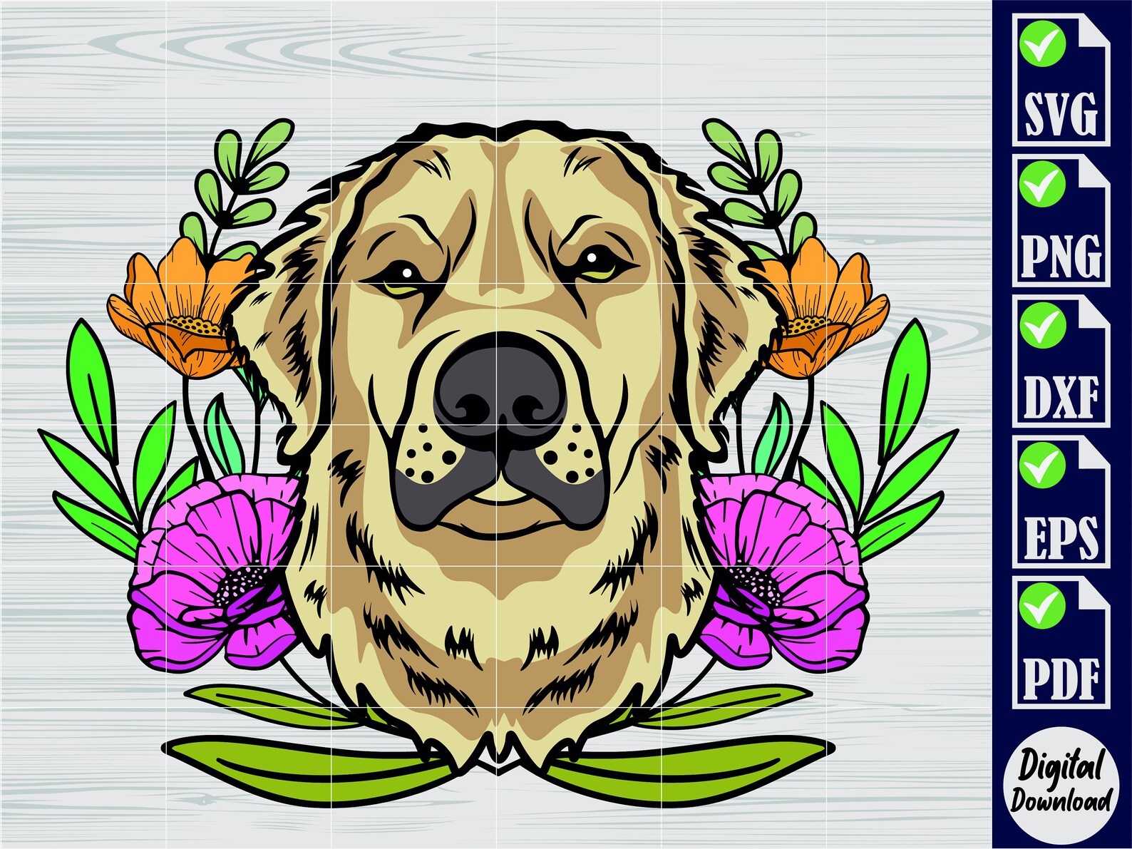 Golden Retriever SVG 2 Golden Svg Dog Svg Files for Cricut - Etsy