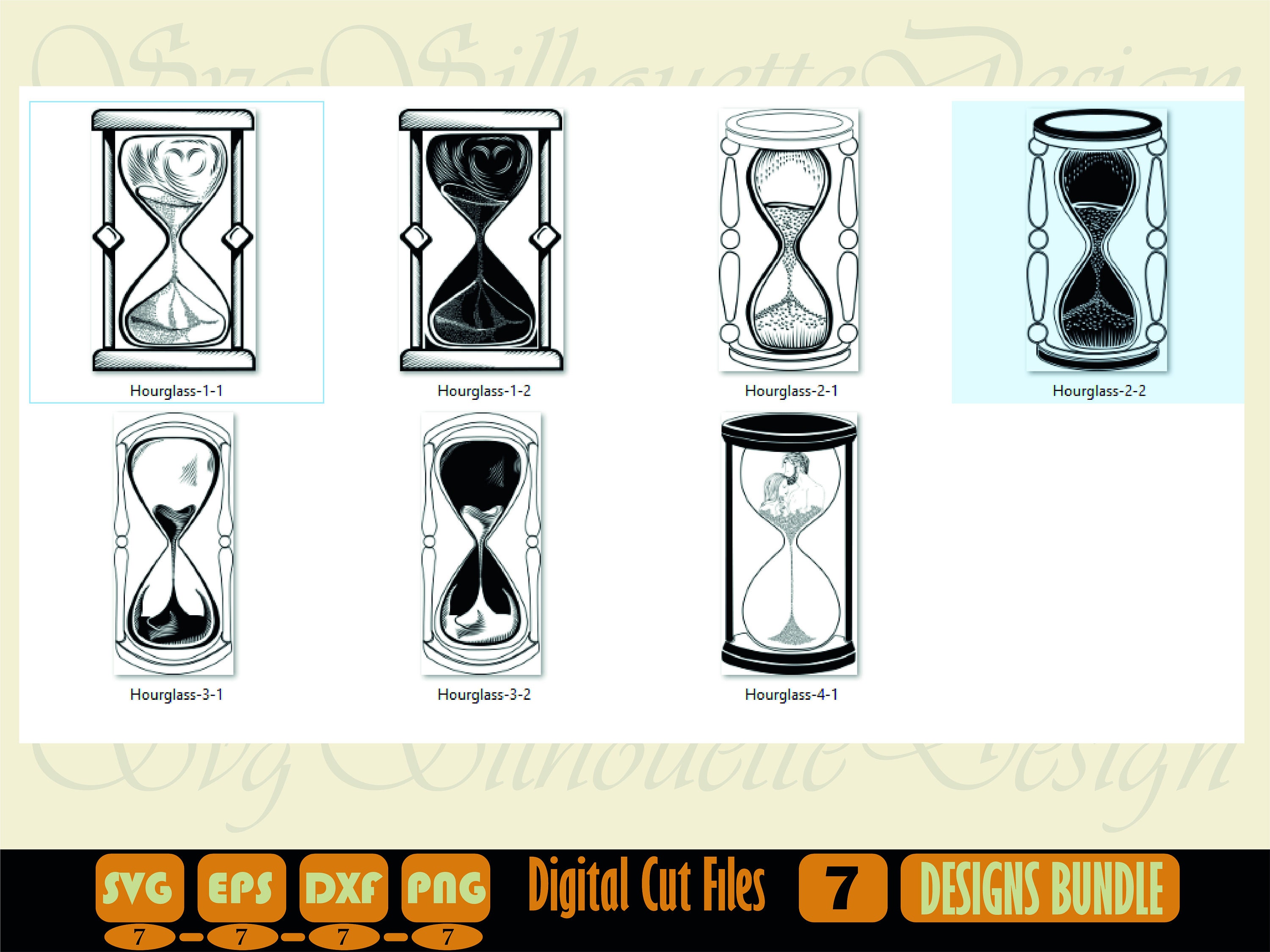 Hourglass SVG Bundle Hourglass SVG Hourglass Clipart Cut | Etsy