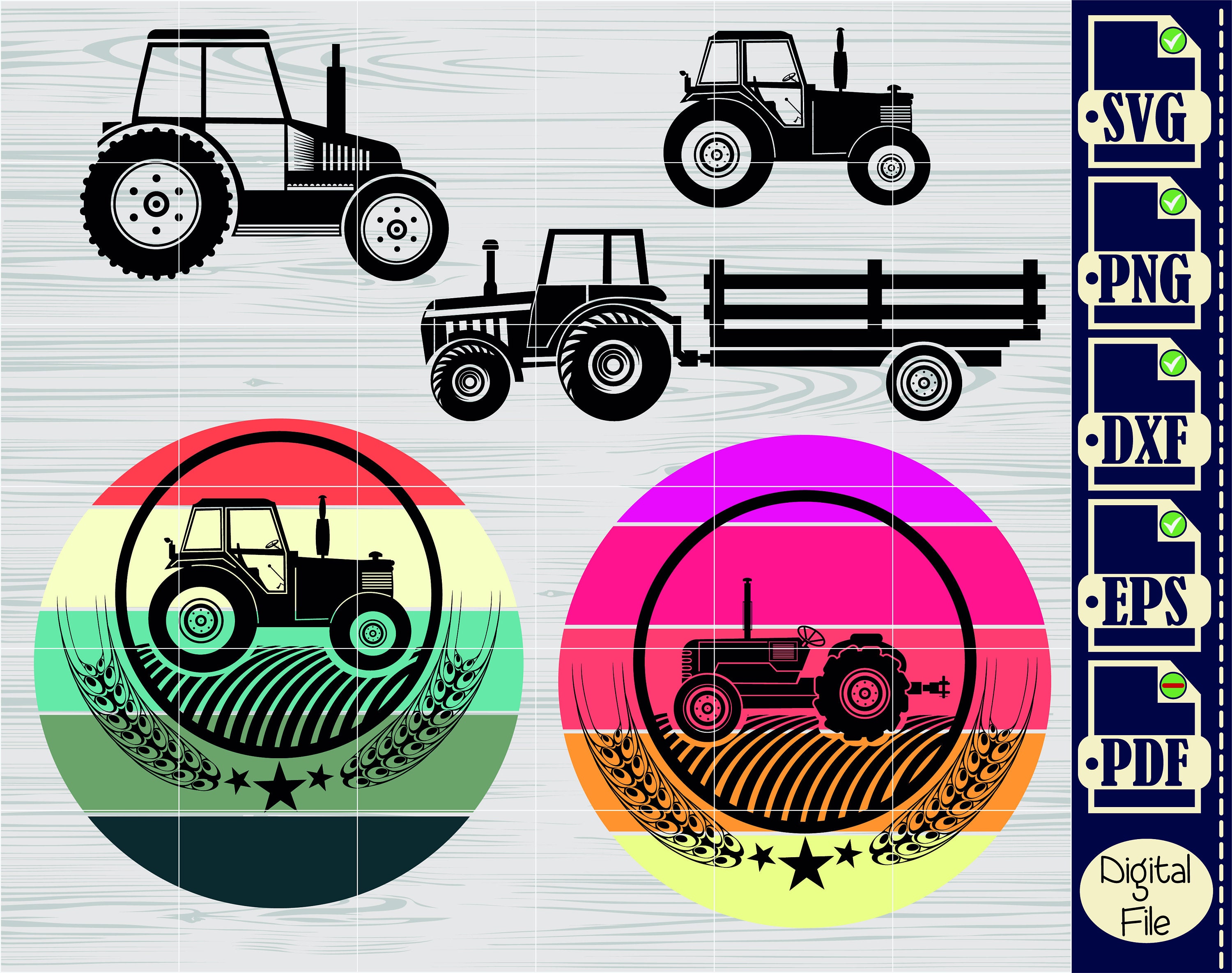 Traktor SVG Bauernhof SVG Design Instant Download Cut Files - Etsy Schweiz