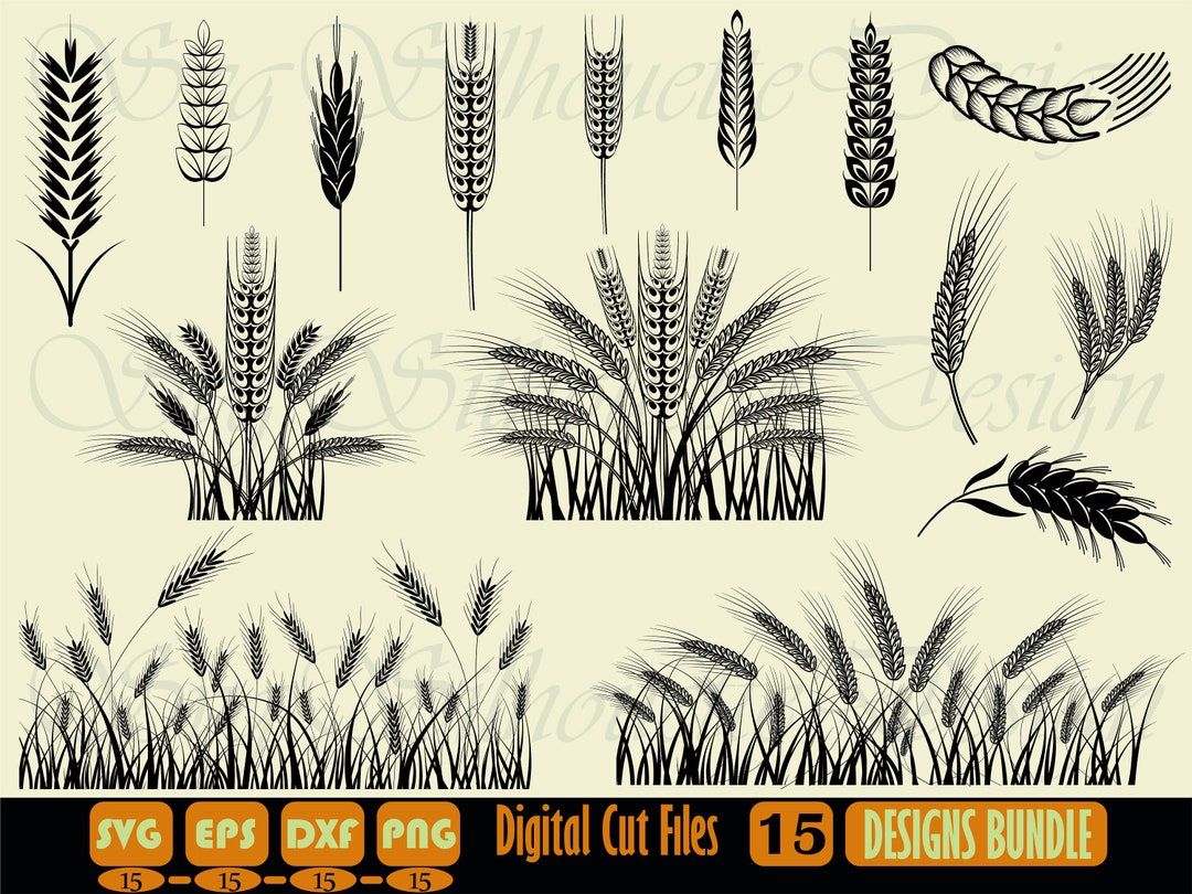 Wheat SVG Bundle, Wheat SVG, Grain Svg, Wheat Clipart, Wheat Cut Files ...
