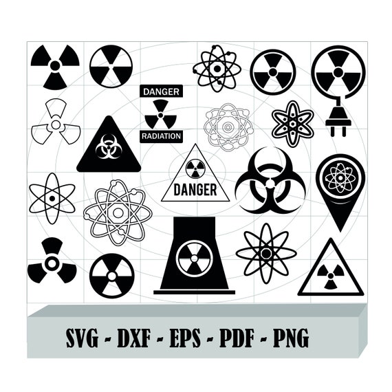 Nuclear Sign SVG Bundle Nuclear Warning SVG Nuclear Clipart | Etsy