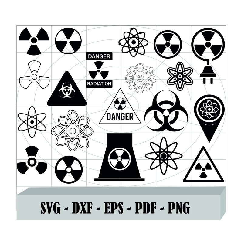 Nuclear Sign SVG Bundle Nuclear Warning SVG Nuclear Clipart | Etsy