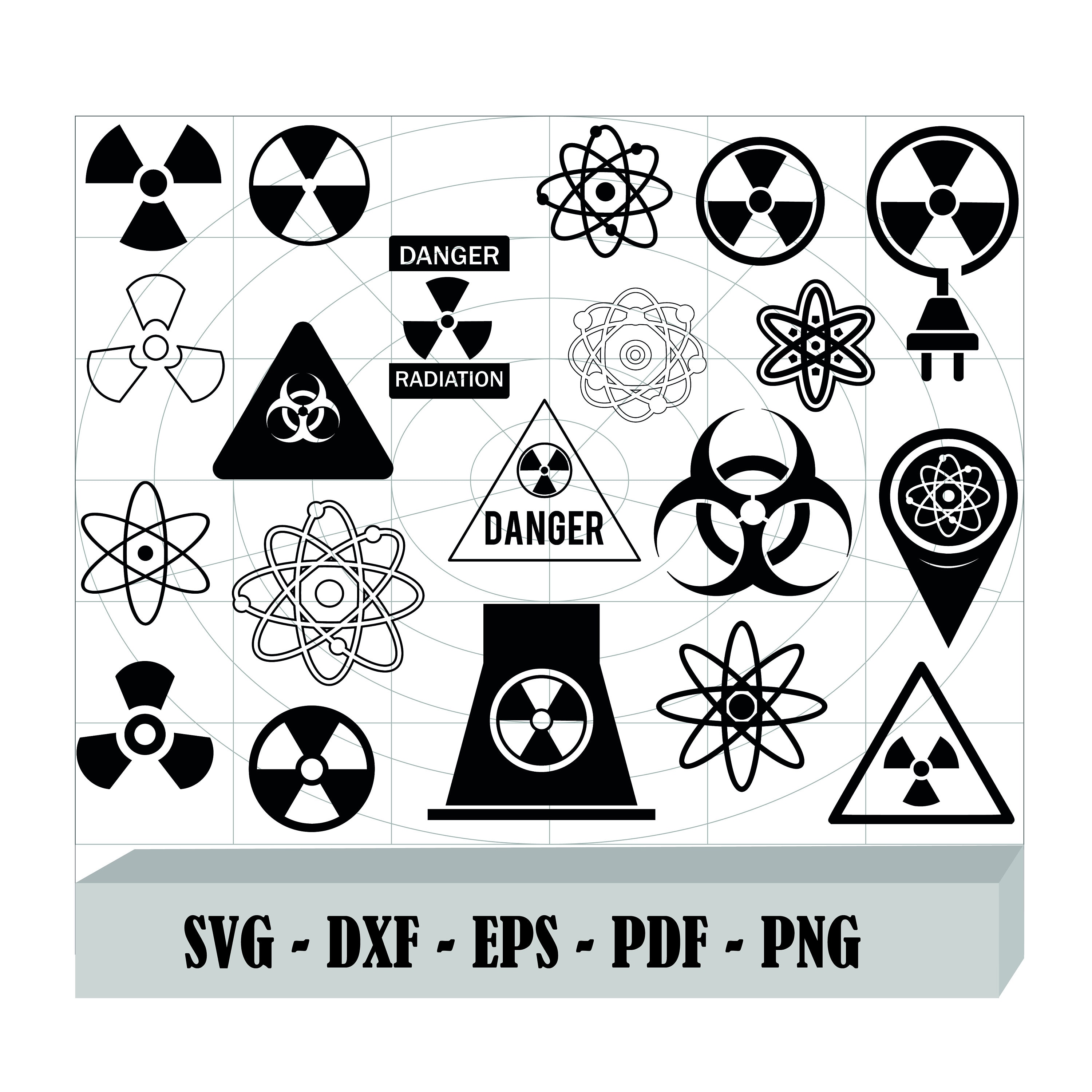 Nuclear Sign SVG Bundle Nuclear Warning SVG Nuclear Clipart | Etsy