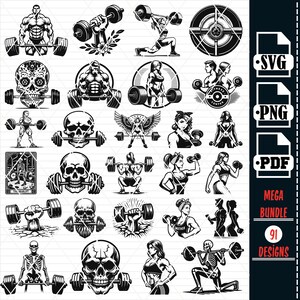 Gym SVG MEGA Bundle, Weight Lifting Svg, Fitness Svg, Workout SVG ...