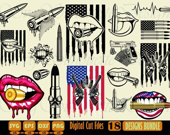 Lips Bullet Svg - Etsy