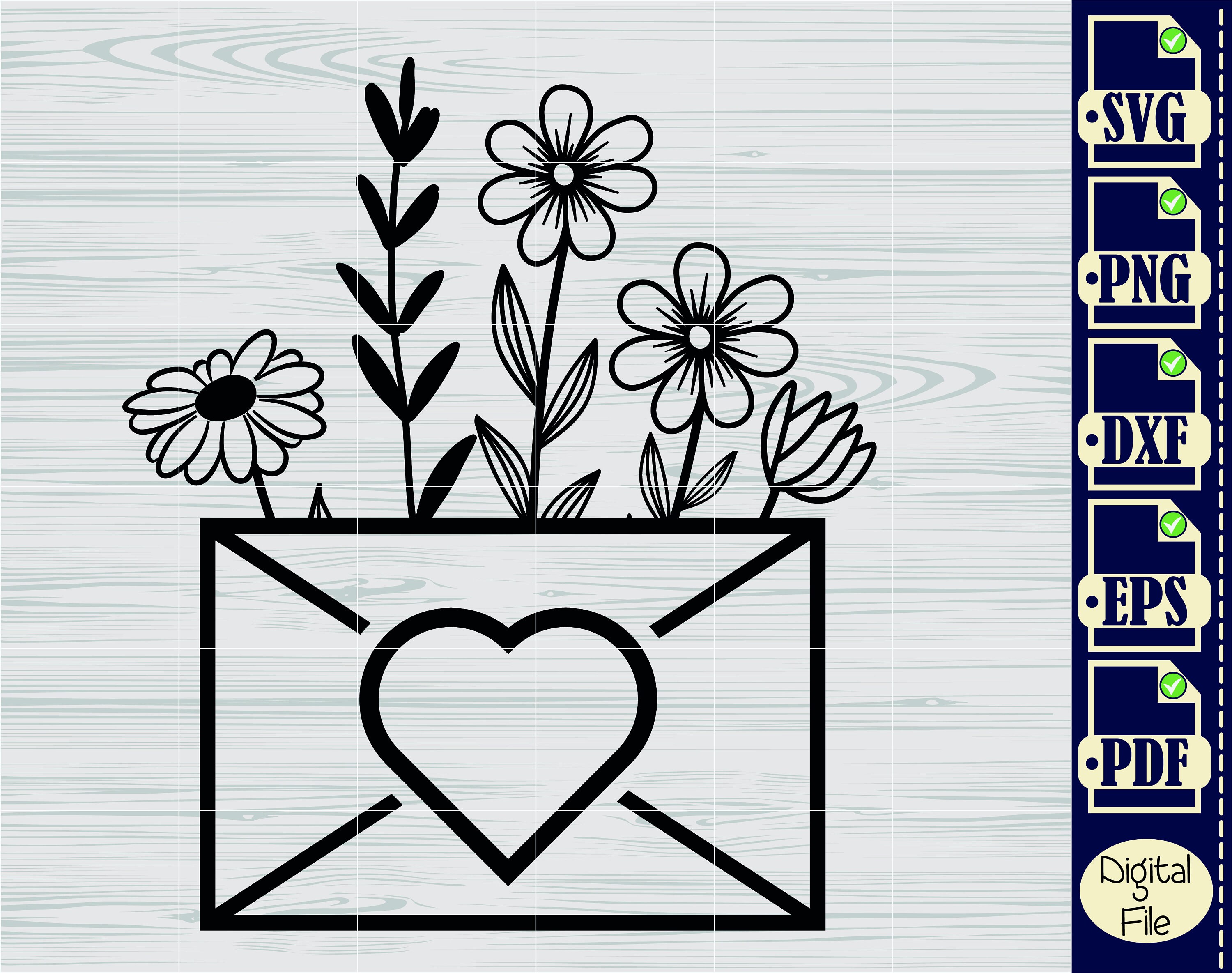 Envelope SVG Cut File Valentines Day Svg Love Letter SVG - Etsy