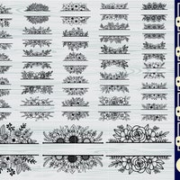 Floral Frames SVG, Botanical Flowers, PNG Clipart, Wedding Flowers ...