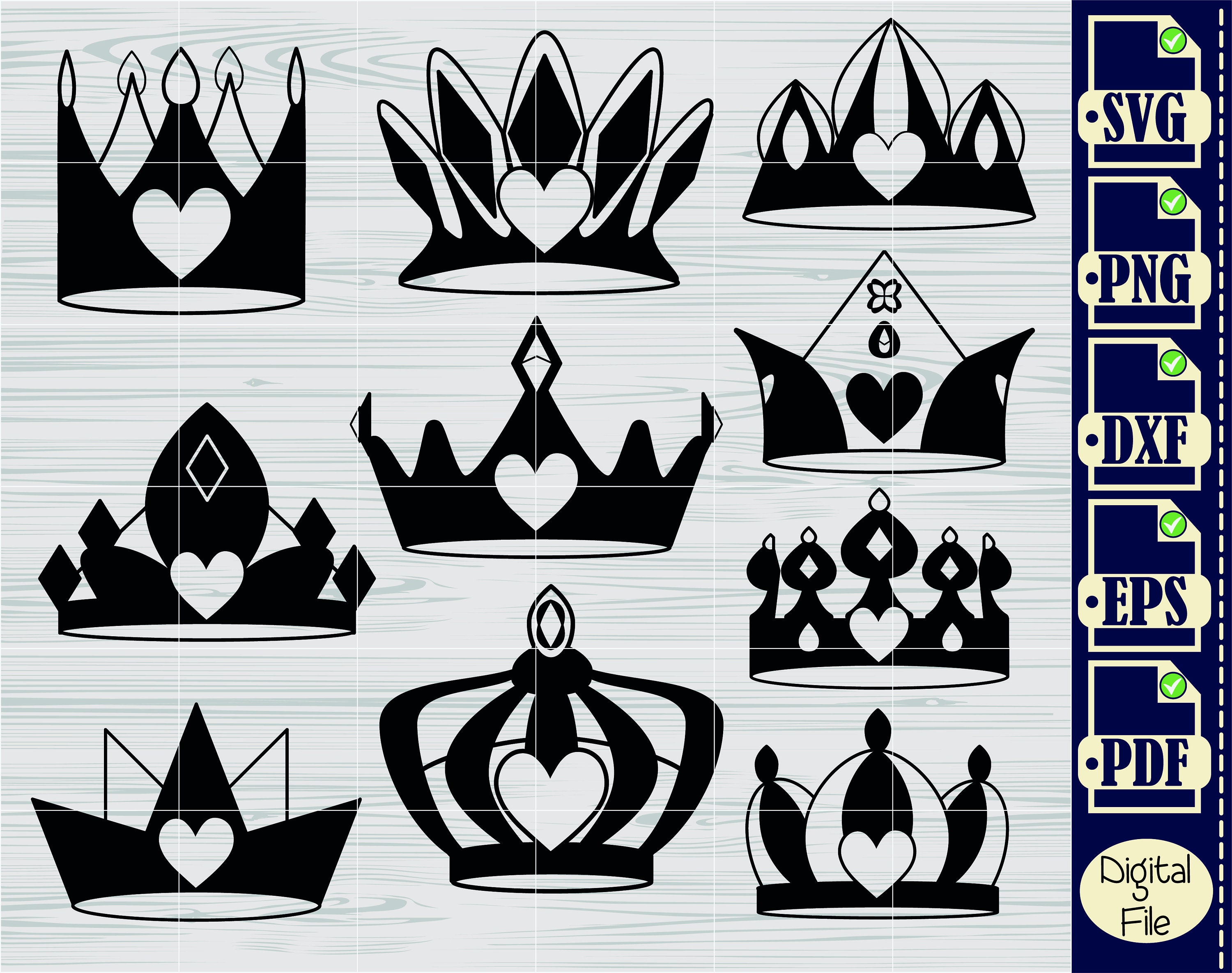 Crown Bundle Svg King Crown Svg Queen Crown Svg Queen Crown - Etsy Canada