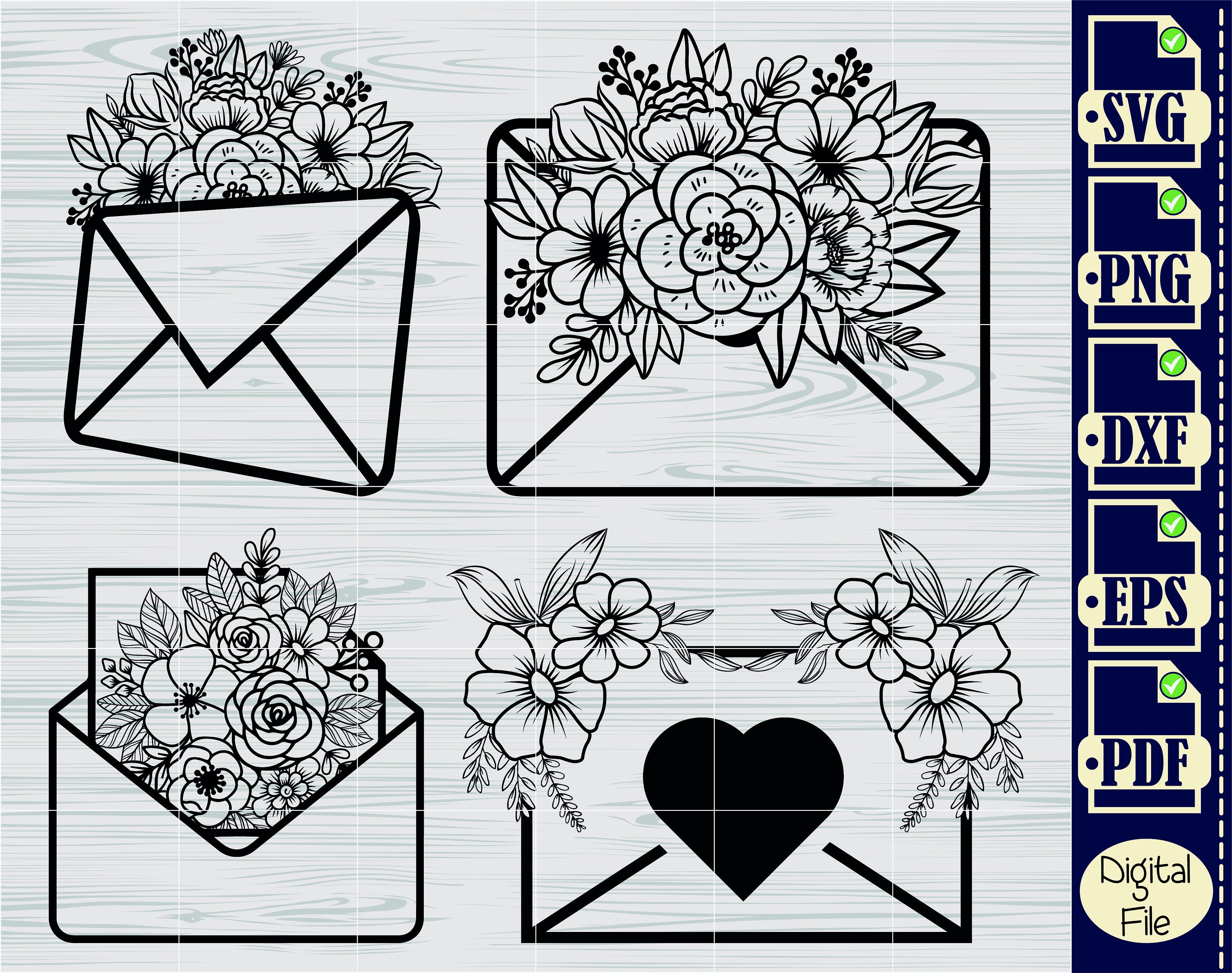 Envelope SVG Cut File Valentines Day Svg Love Letter SVG - Etsy