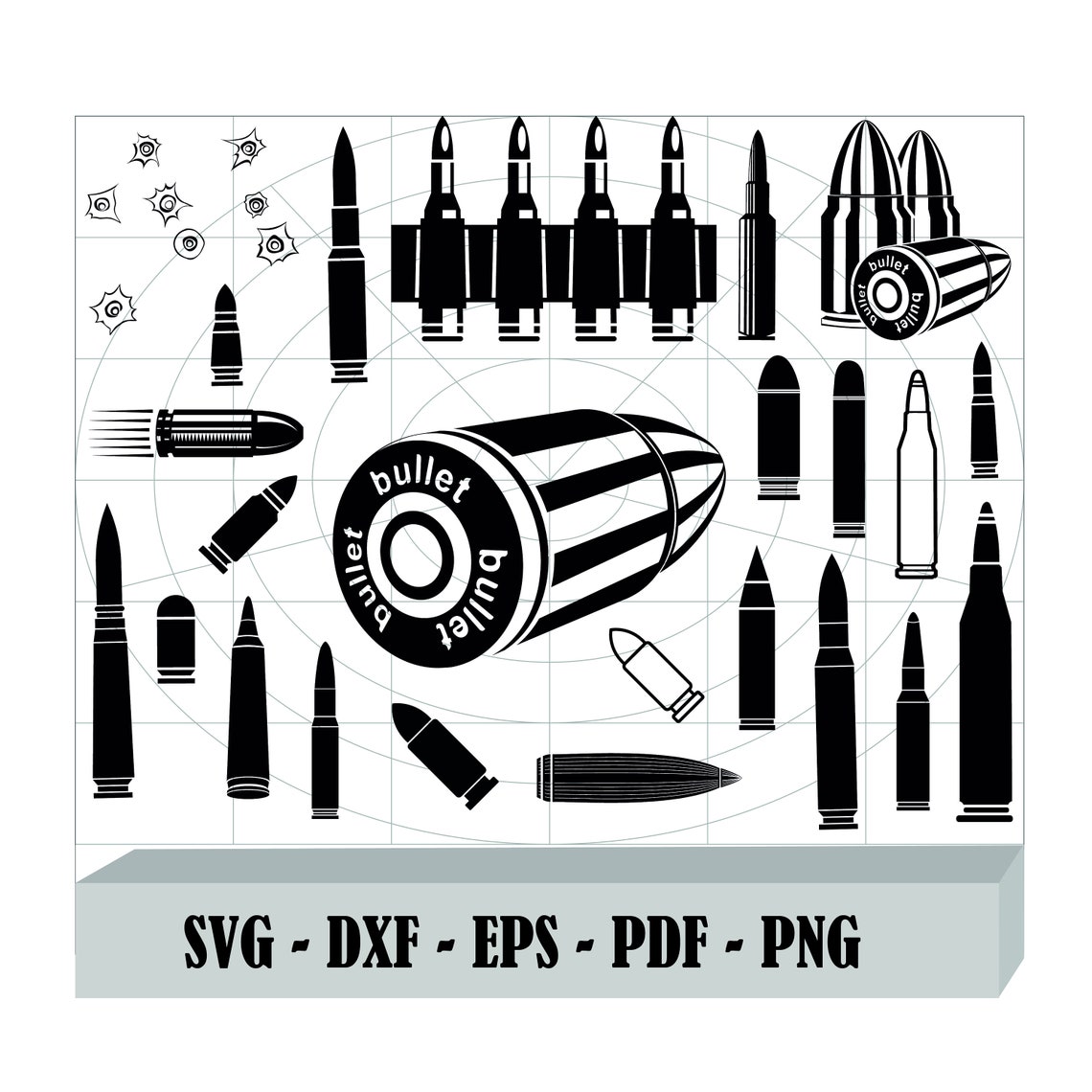 Bullet SVG Bundle Bullet Svg Ammo Svg Shot Gun Shell SVG | Etsy