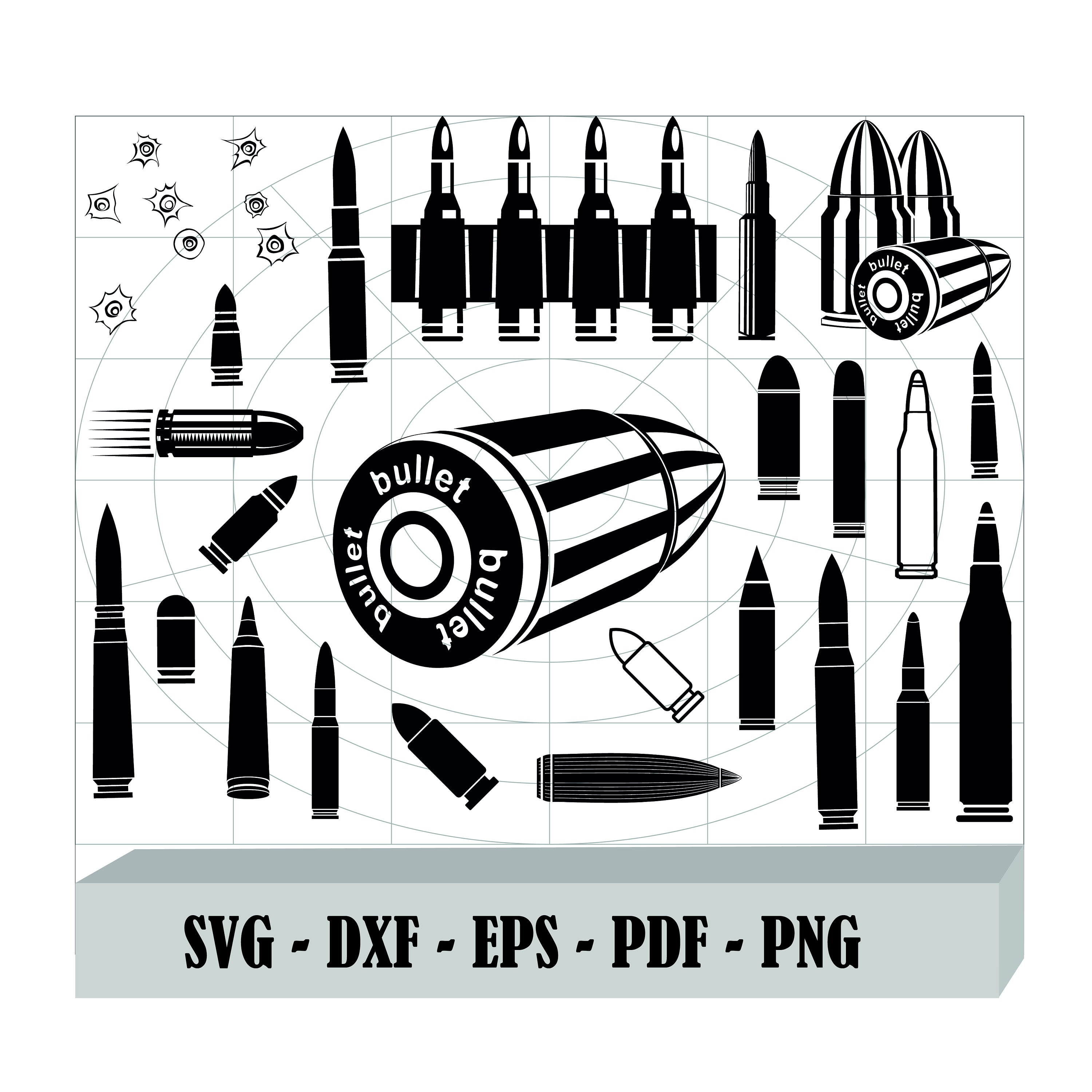 Bullet SVG Bundle Bullet Svg Ammo Svg Shot Gun Shell SVG | Etsy