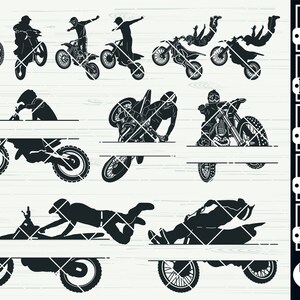 Motocross Rider Svg,3, Dirt Bike Monogram Split, Moto Cross Svg, Motor ...