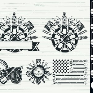 Mechanic Skull SVG, Repair Tools Clipart (svg, Png, Dxf, Eps, Pdf) - Etsy