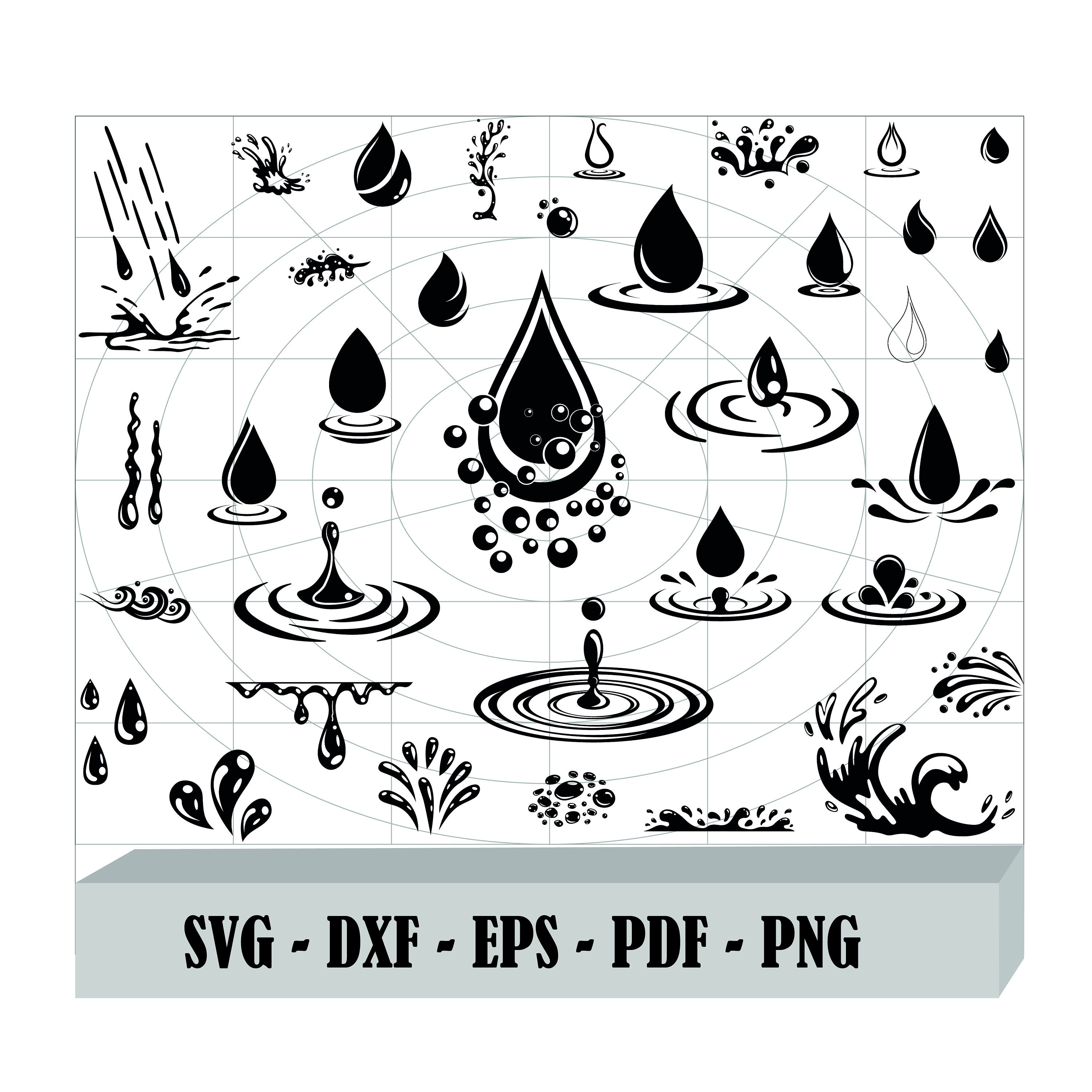 Drop SVG Bundle Water Drop SVG Drop Clipart Drop Cut Files - Etsy