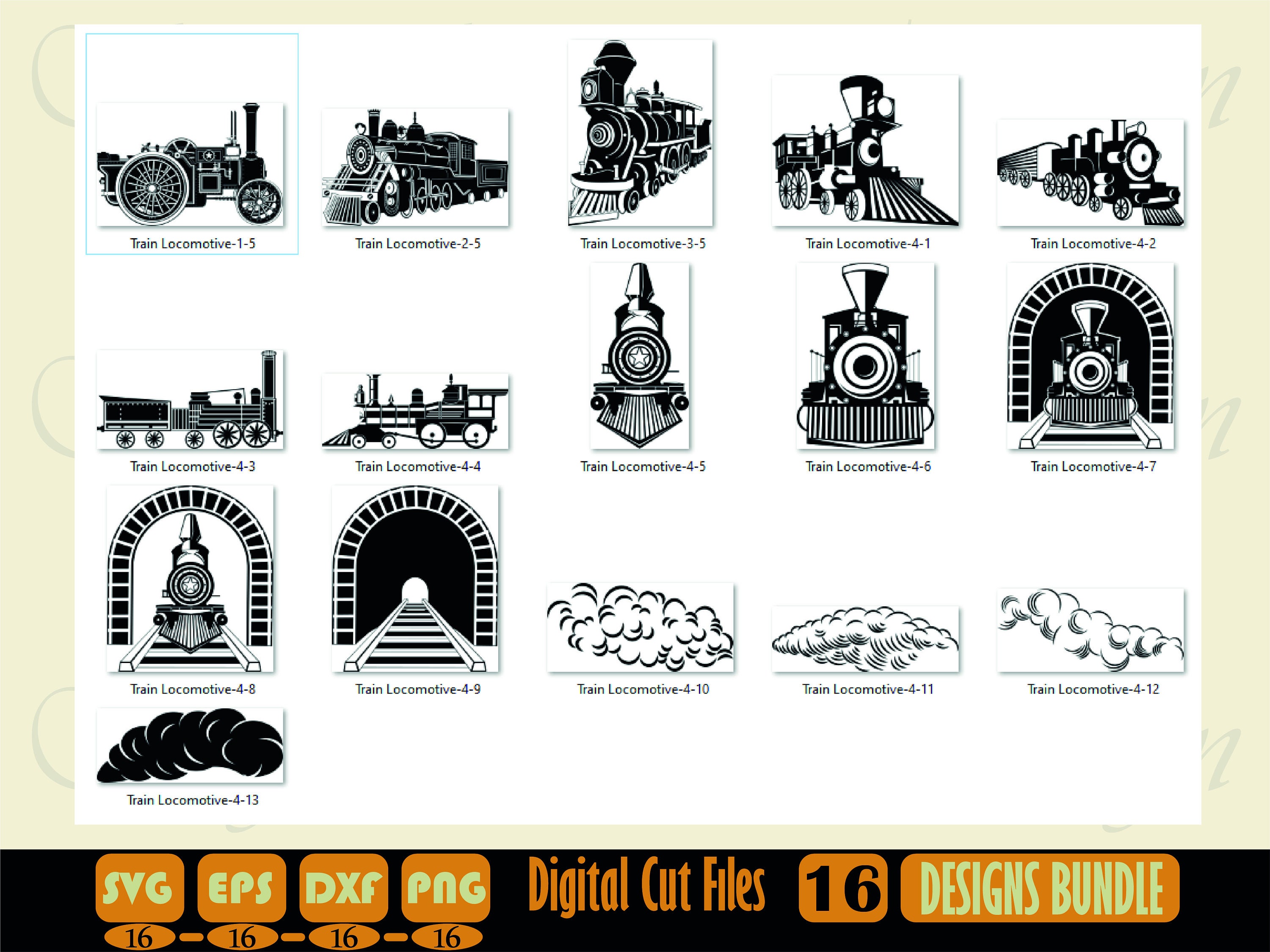 Train SVG Locomotive Svg Steam Engine SVG Bundle Train | Etsy