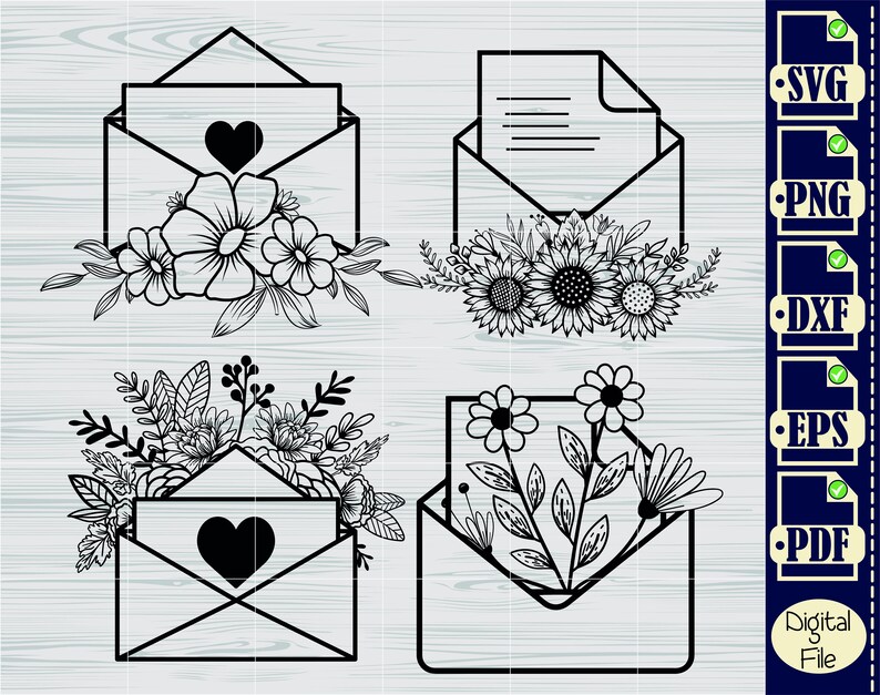 Envelope SVG Cut File Valentines Day Svg Love Letter SVG - Etsy