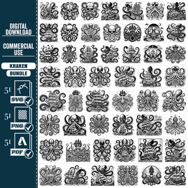 Sea Monsters Engraving - Etsy