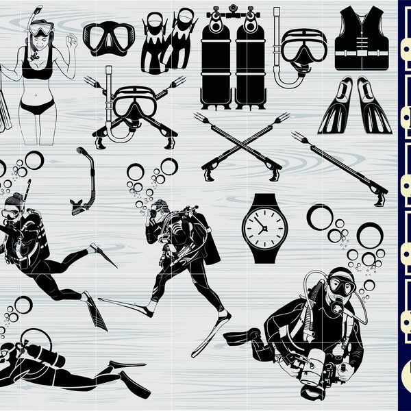 Scuba Diving Svg - Etsy