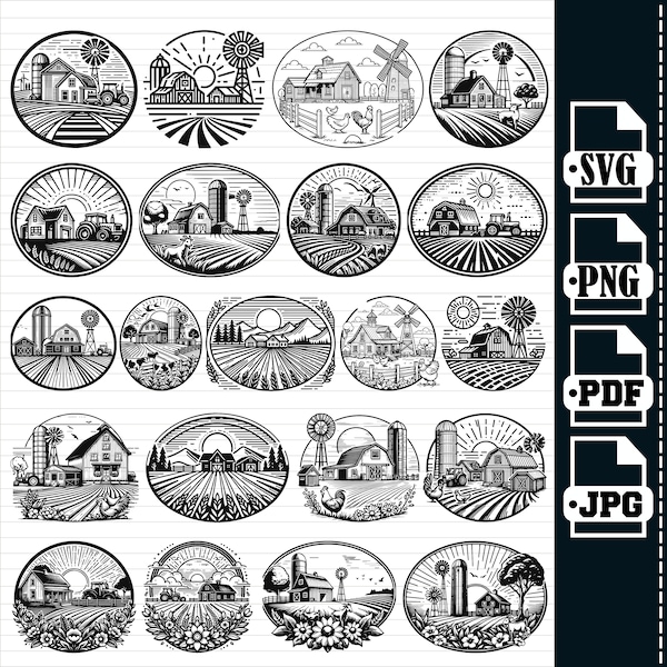 Farm Svg - Etsy