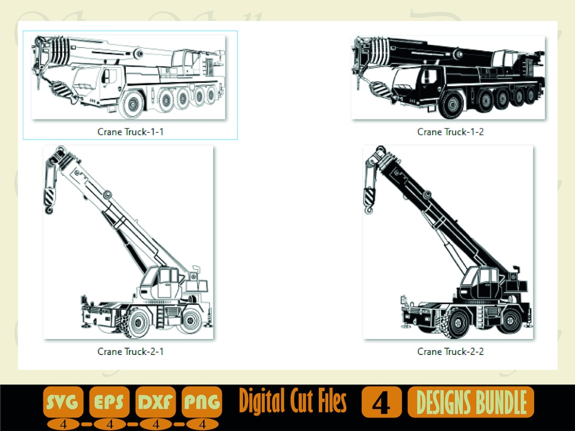 Crane Truck SVG Bundle Crane Truck SVG Crane Truck Clipart | Etsy