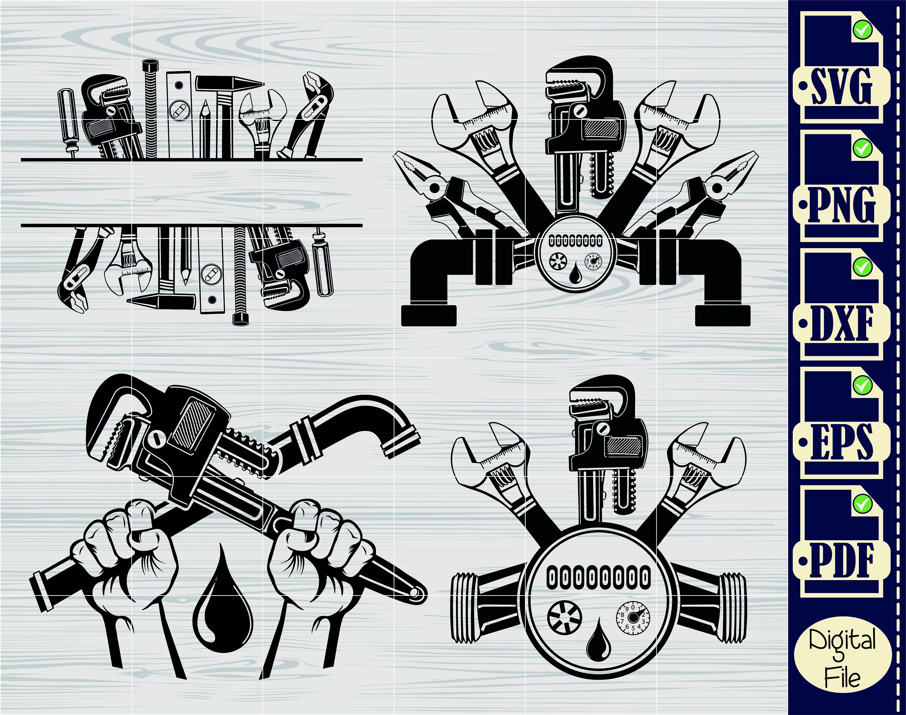 Plumber Skull SVG Bundle, Plumbing Clip Art (digital Files) - Etsy