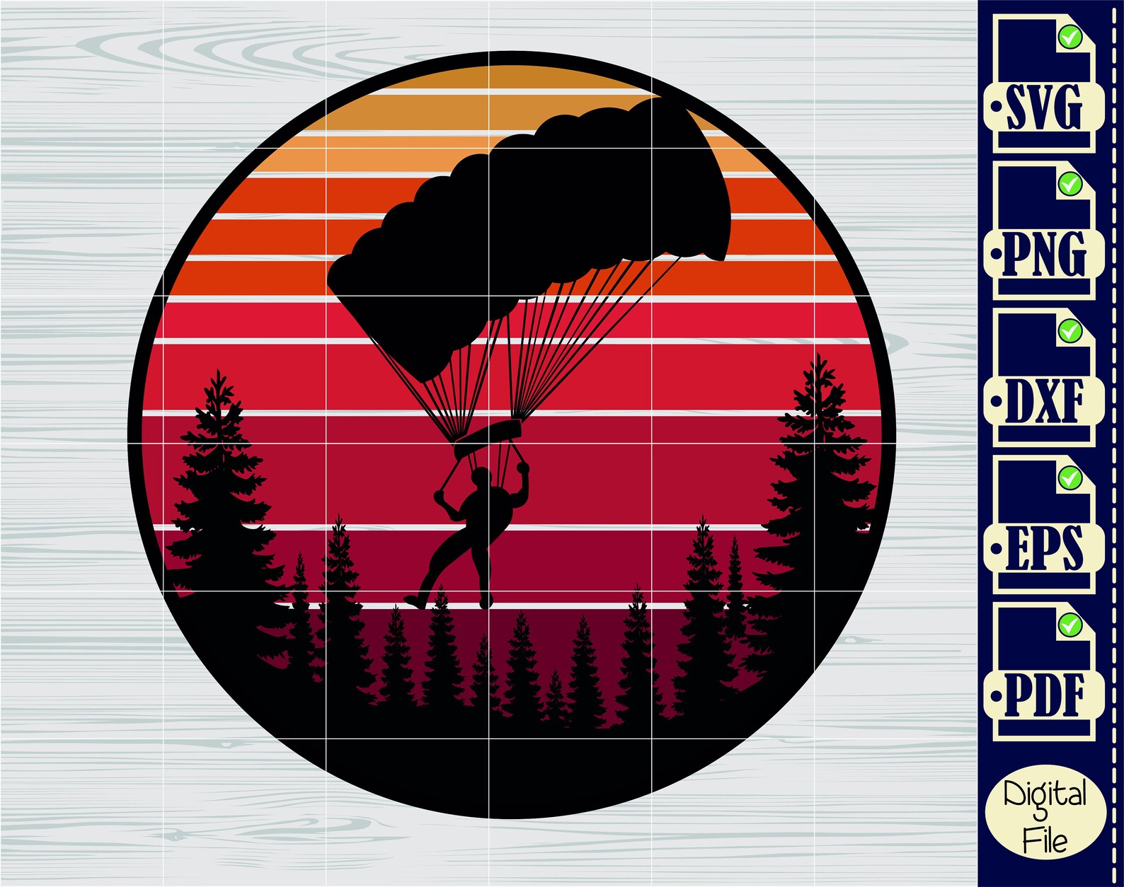 Parachute SVG Bundle, Sky Diving Clipart (digital Files) - Etsy