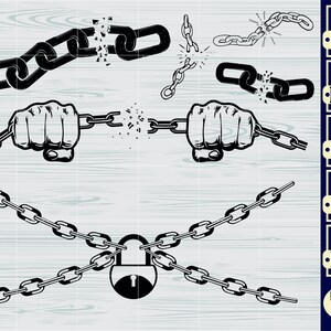 Chain SVG, Broken Chain SVG, Chain Clipart, Chain Files for Cricut ...
