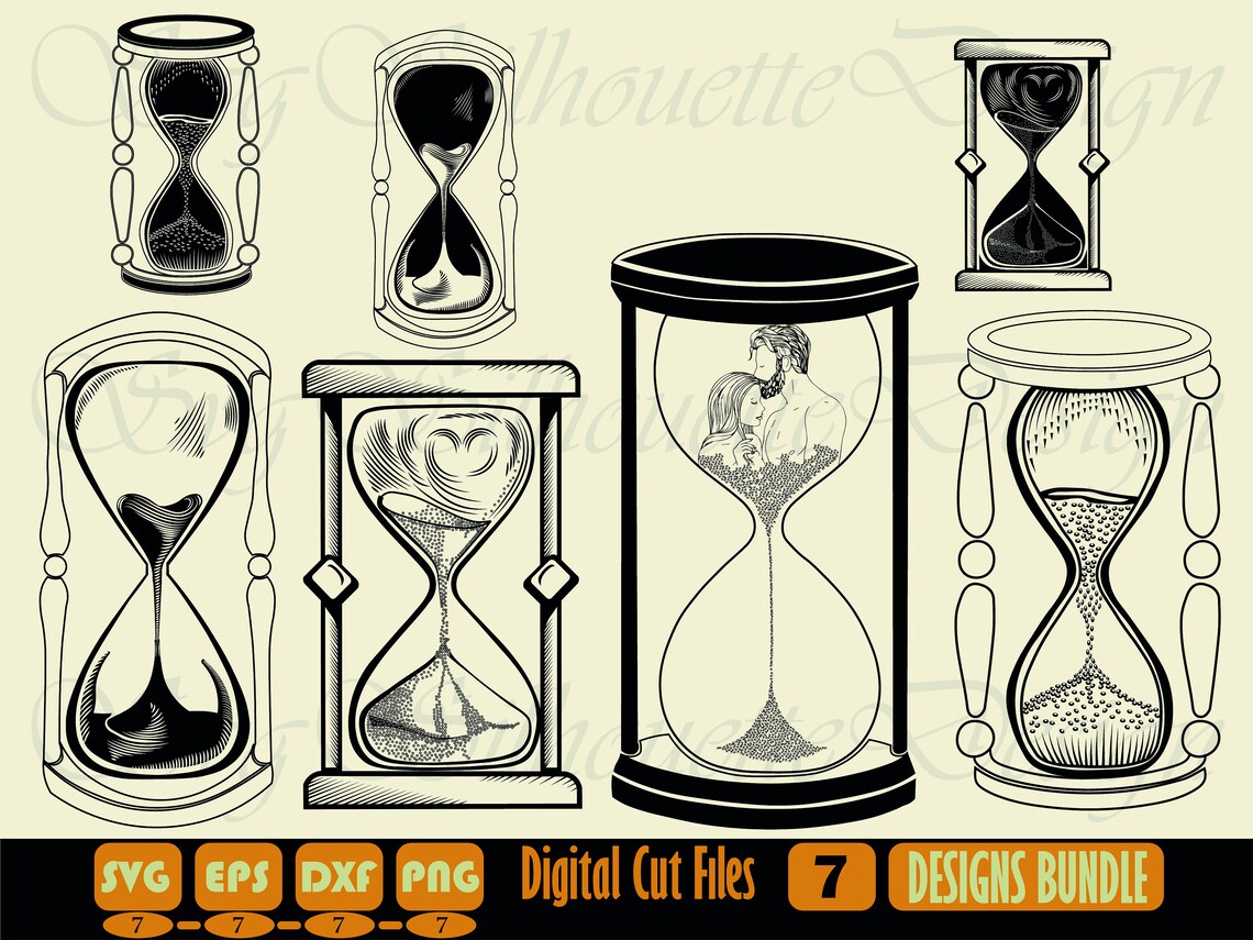 Hourglass SVG Bundle Hourglass SVG Hourglass Clipart Cut | Etsy
