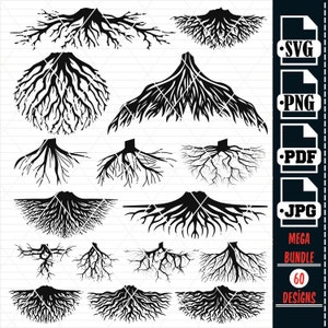 Tree Roots SVG Mega Bundle, 60 Cut Files (commercial Use) - Etsy
