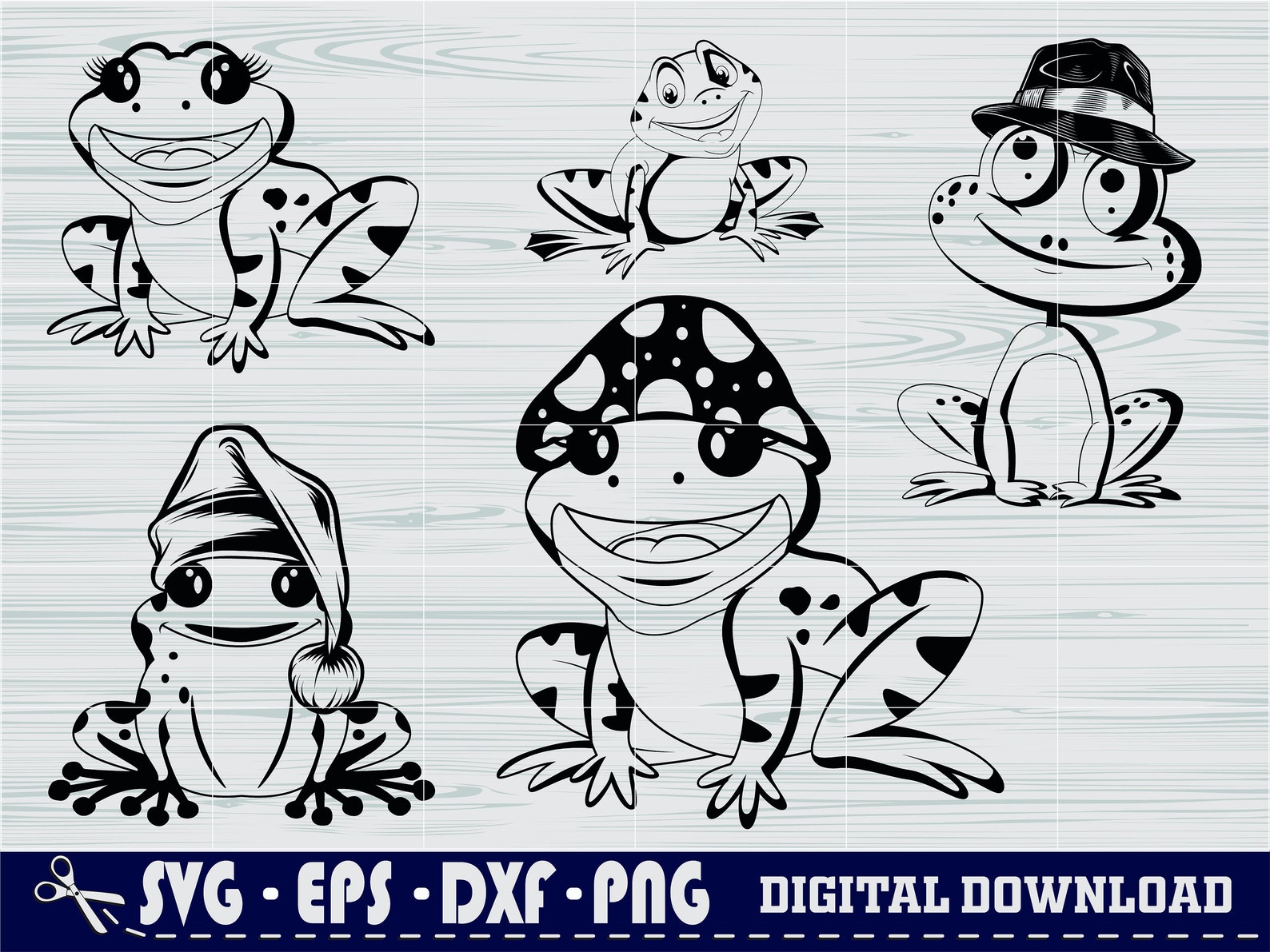 Cute Frog SVG 3 Floral Frog Svg Frog in Mushroom Hat Frog - Etsy