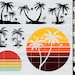 Sunset Palm Tree SVG Bundle, Beach Clipart (digital Files) - Etsy