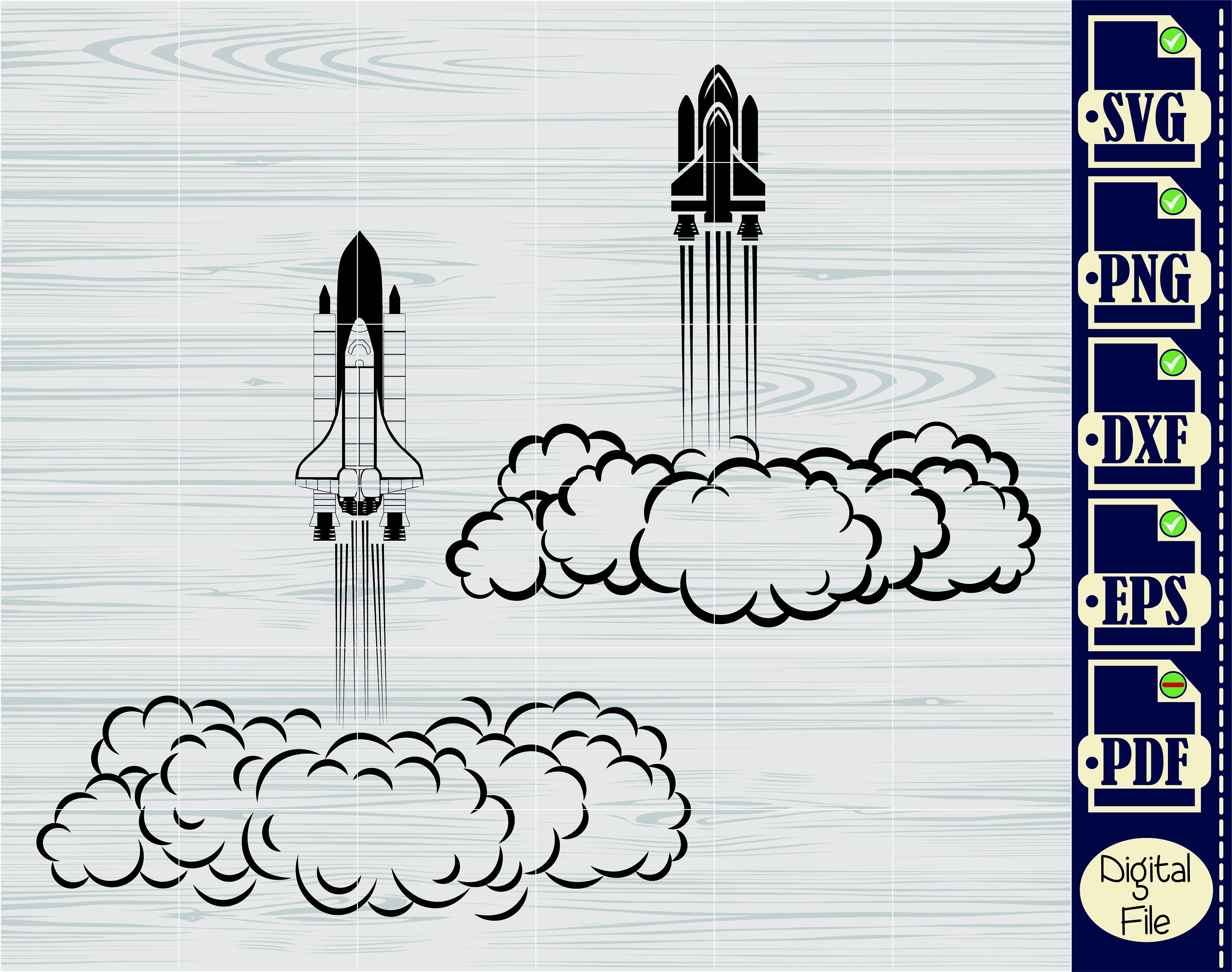 Rocketship SVG Spacecraft SVG Bundle Space Svg Clipart Cut - Etsy Australia