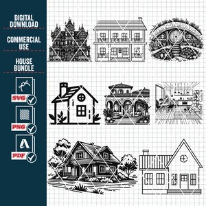 HOUSE SVG Png Bundle,2, House Silhouette Svg, House Vector Svg, Home ...