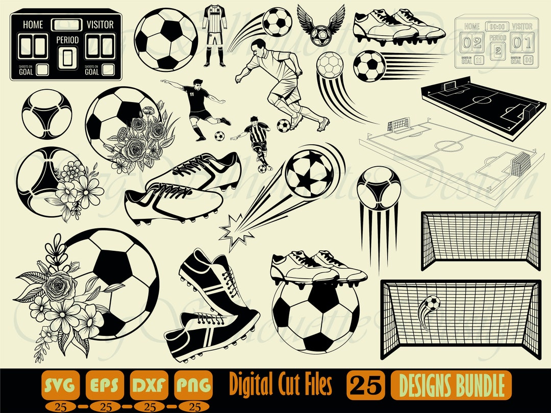 Soccer 2 SVG Bundle, Soccer SVG, Soccer Clipart, Soccer Cut Files for ...