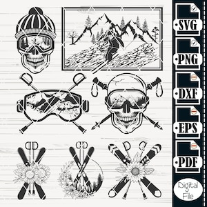 Skiing SVG Mega Bundle,#2, Skiing SVG, Skis Svg, Ski Svg, Skiing ...