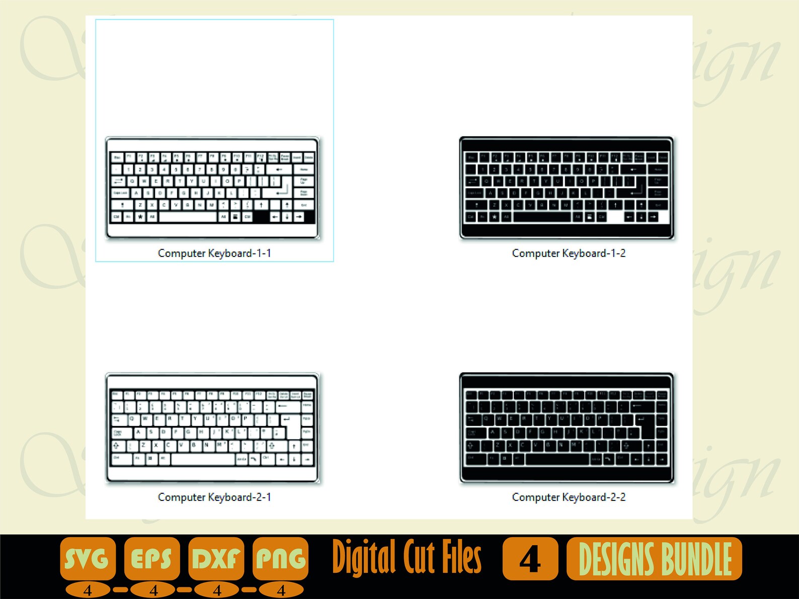 Computer Keyboard SVG Computer Keyboard Clipart Computer - Etsy