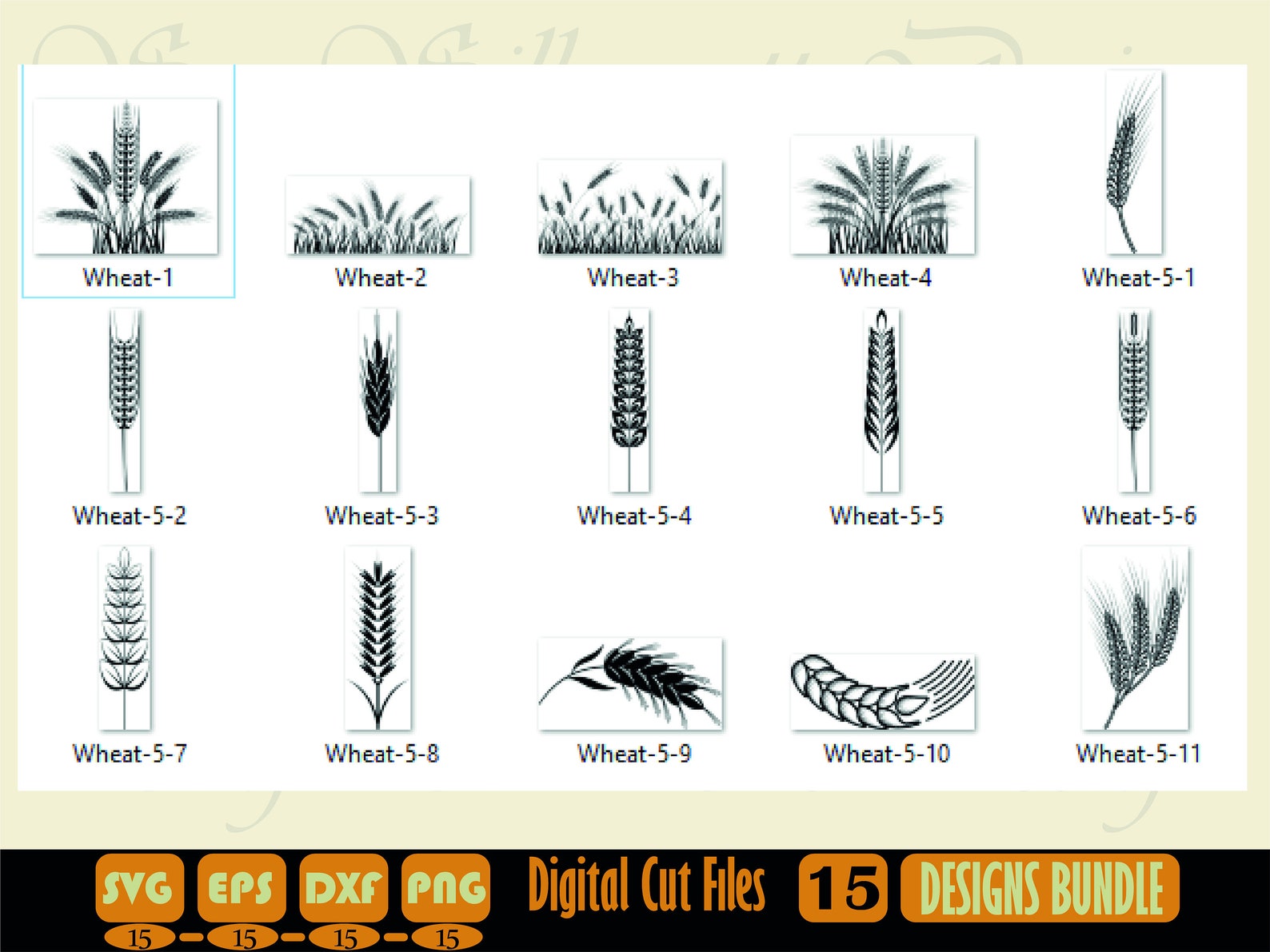 Wheat SVG Bundle Wheat SVG Grain Svg Wheat Clipart Wheat | Etsy