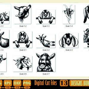 Goat SVG Bundle Goat SVG Goat Clipart Goat Cut Files for - Etsy