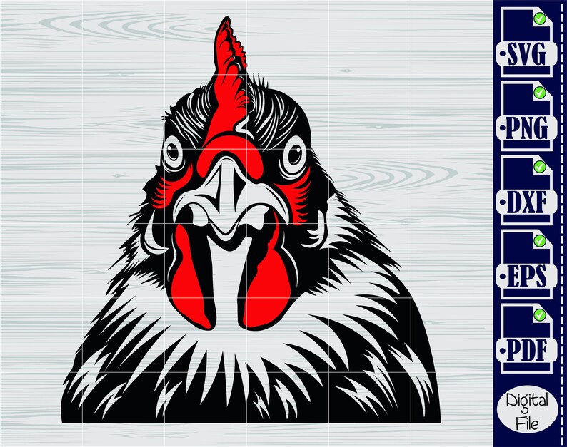 Chicken Svg Files 5 for Cricut Cute Rooster Clipart Farm - Etsy